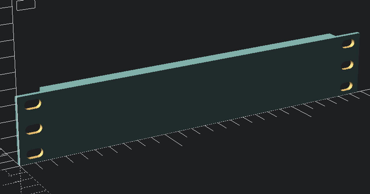 10'' rack 1U cover by Karel | Download free STL model | Printables.com