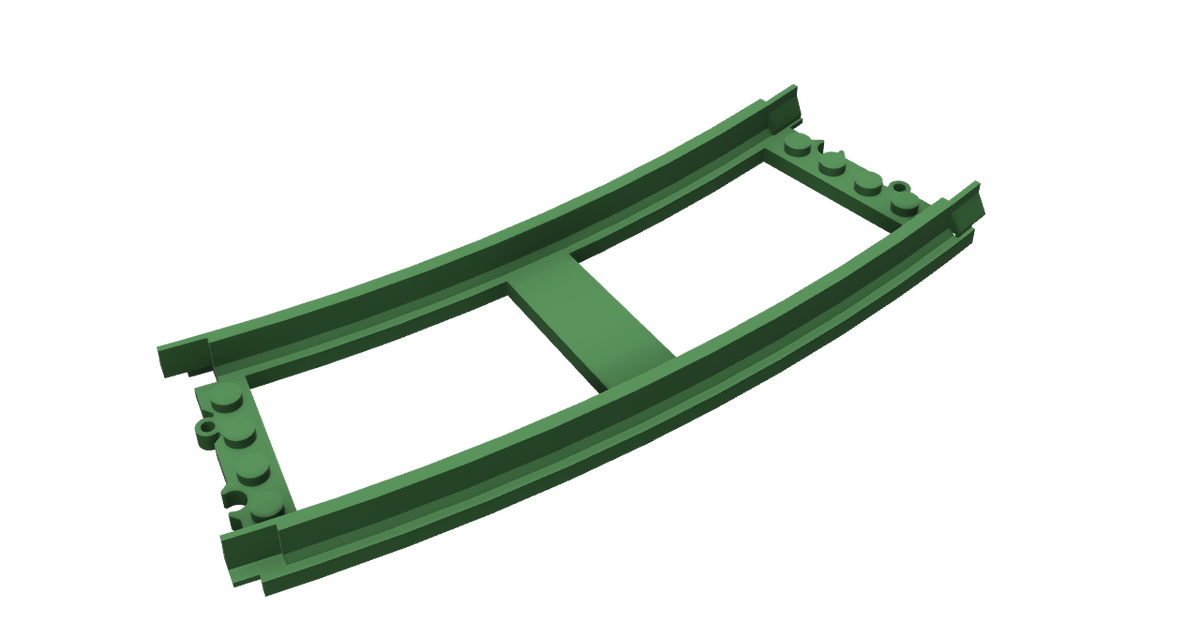 simplified curved train rail by Alex Workbench | Download free STL ...