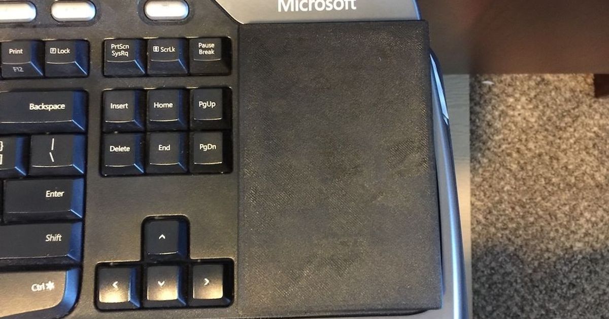 Number Pad Cover - Microsoft Ergonomic Keyboard by colossatr0n ...