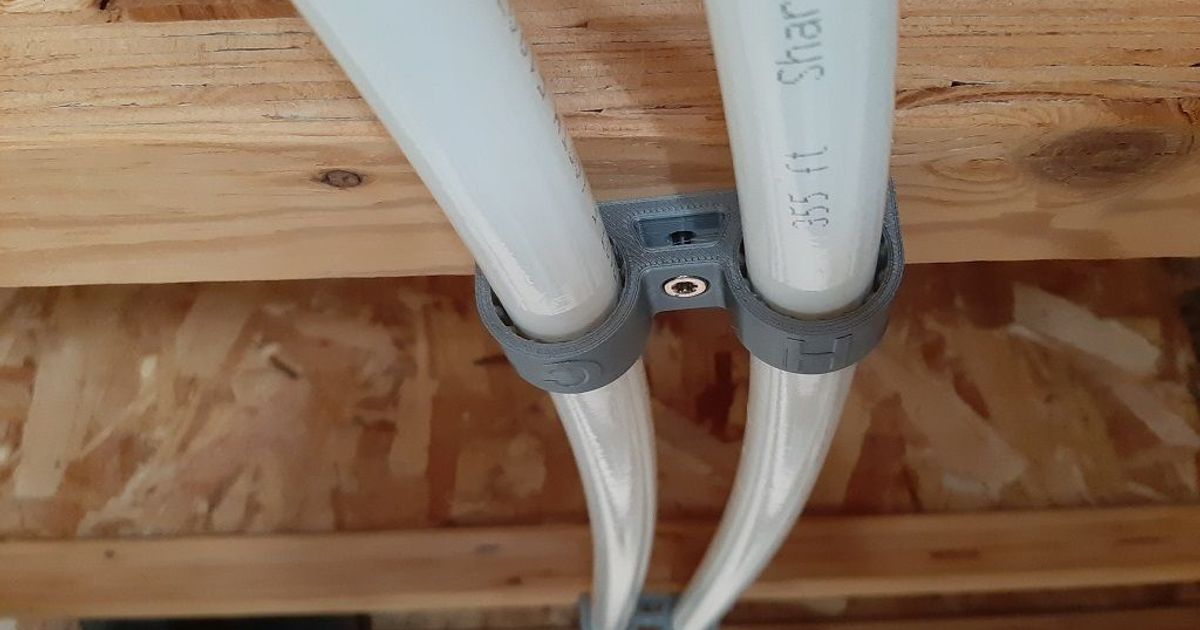 3/4" PEX tubing hanger / clamp by Hemi345 | Download free STL model ...