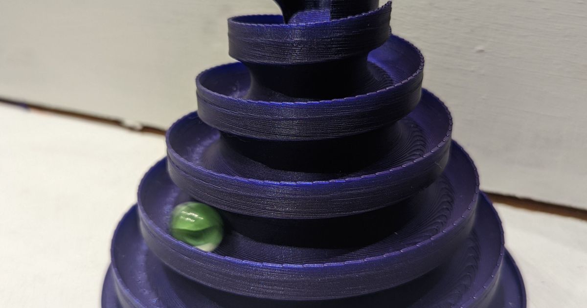Marble Run Spiral Tower by eastwg | Download free STL model ...