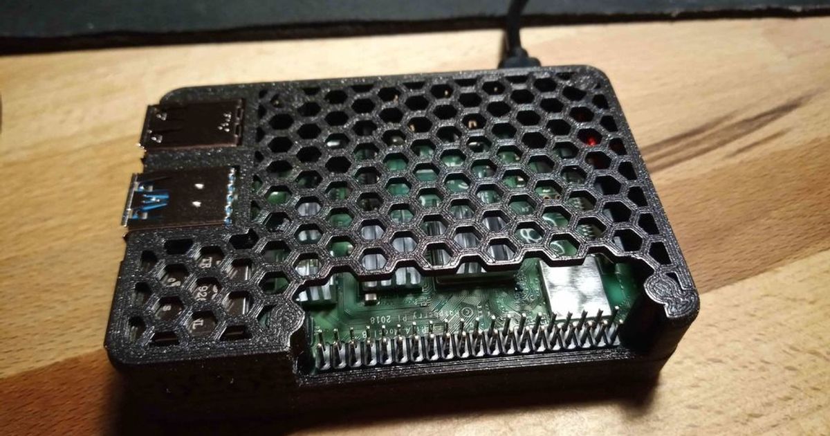 Raspberry Pi 4 snap fit mesh case with gpio access by NeoCode | Download free STL model ...