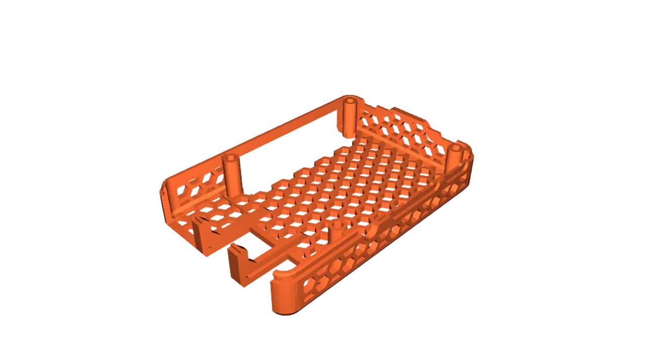 Raspberry Pi 4 snap fit mesh case with gpio access by NeoCode | Download free STL model ...