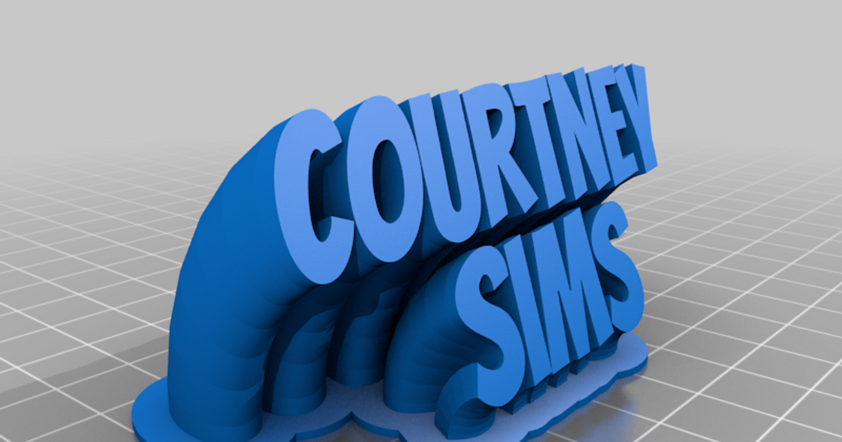 courtney sims name plate (text) by Inaudible | Download free STL model ...