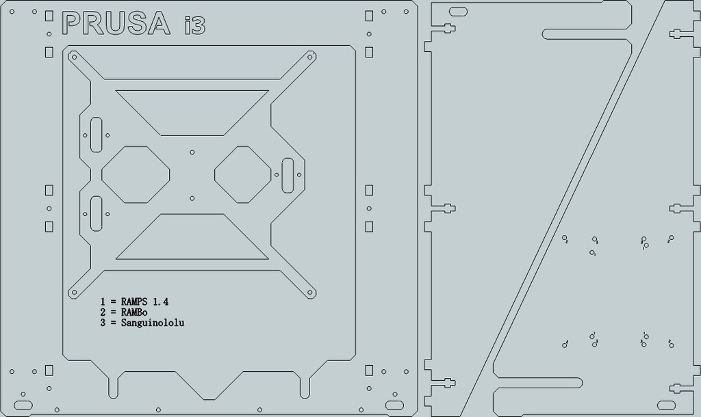 Prusa i3 Laser Cut Frame and Braces by Shane Graber | Download free STL ...