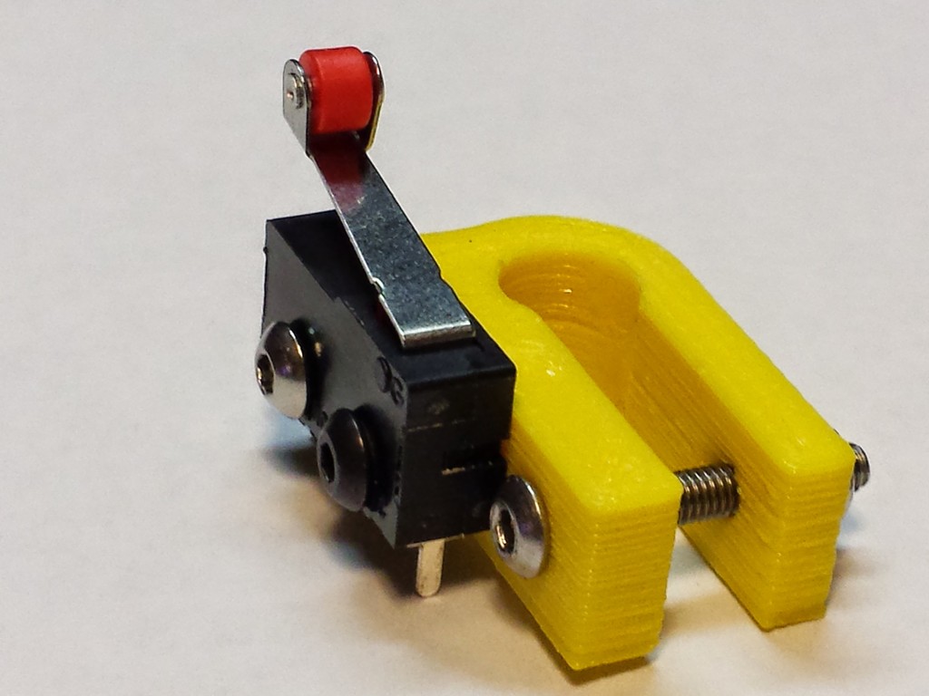 Prusa I3 8mm smooth rod end stop switch mount by n9jcv | Download free ...