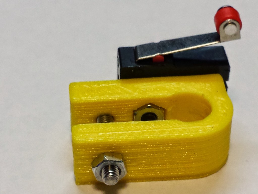 Prusa I3 8mm smooth rod end stop switch mount by n9jcv | Download free ...