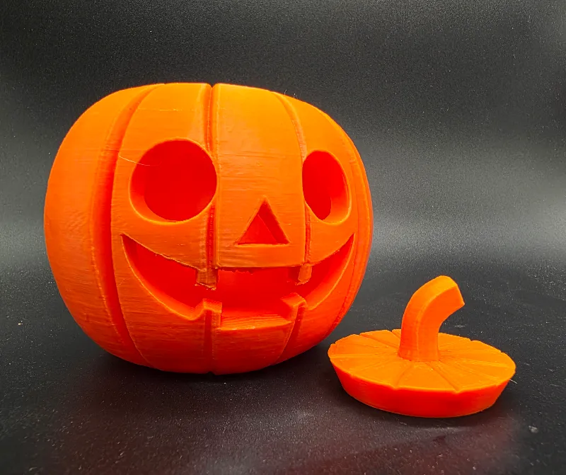 Big-Eye Jack-o-Lantern w/Lid LED Tea Light Holder by Triple G Workshop | Download free STL model ...