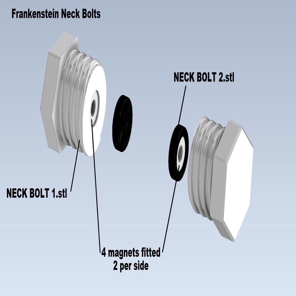Frankenstein neck bolts by JamesR5D4 | Download free STL model ...