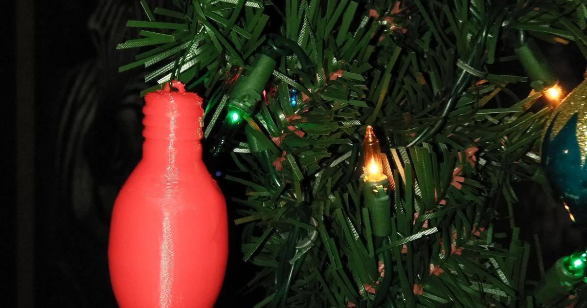Christmas light bulb ornament by A Skewed View 3D | Download free STL ...