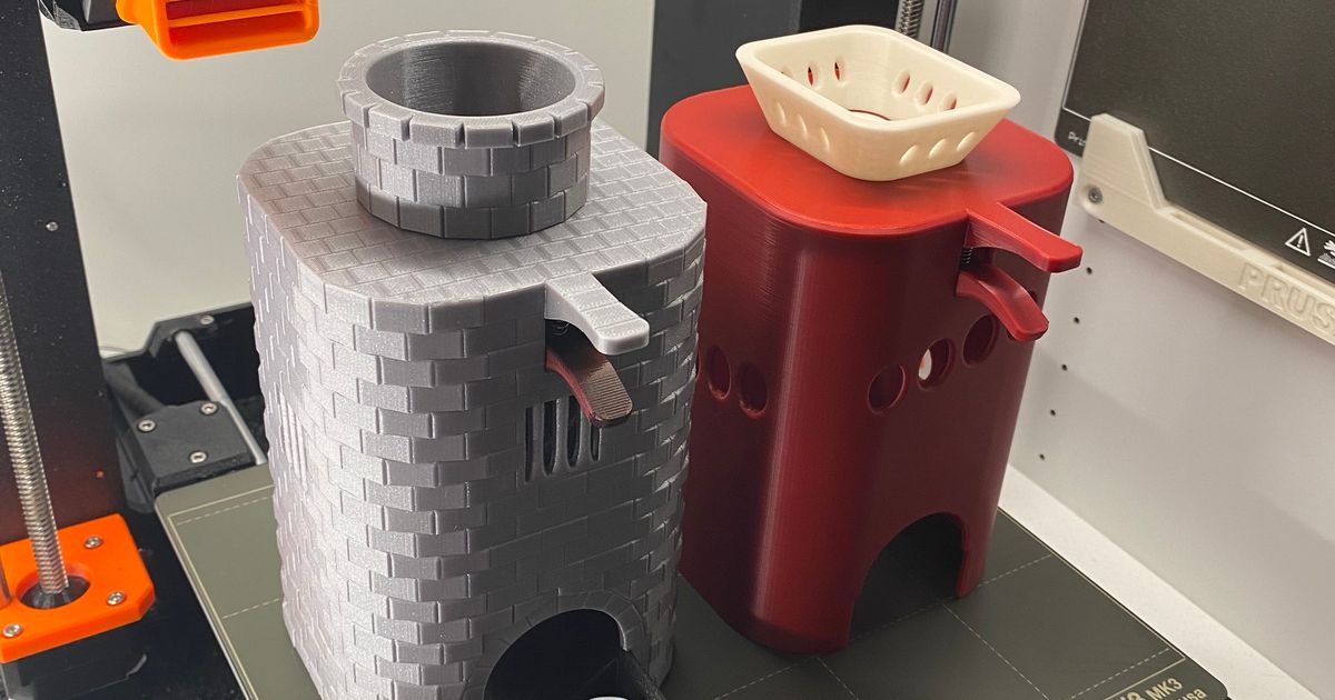 Dice Tower with a spring loaded trapdoor by Silfer | Download free STL ...