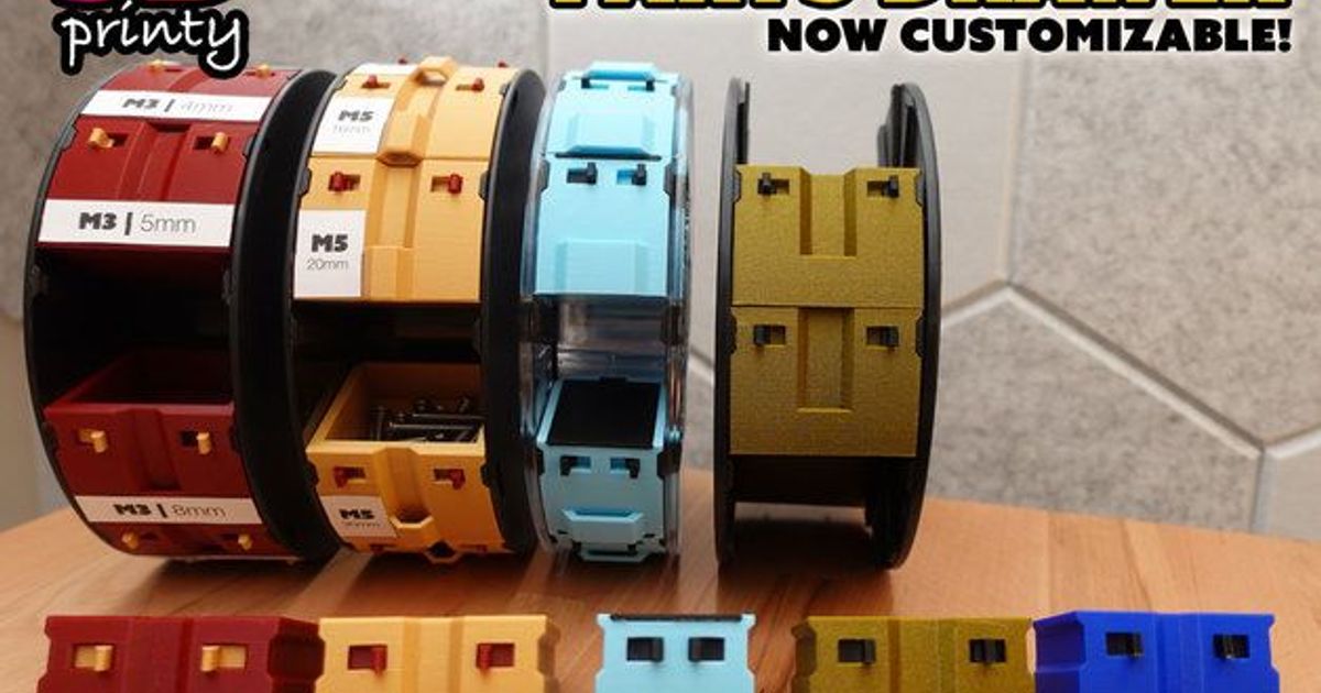 Vertical Filament Spool Parts Drawer (OpenSCAD) by 3D Printy | Download ...