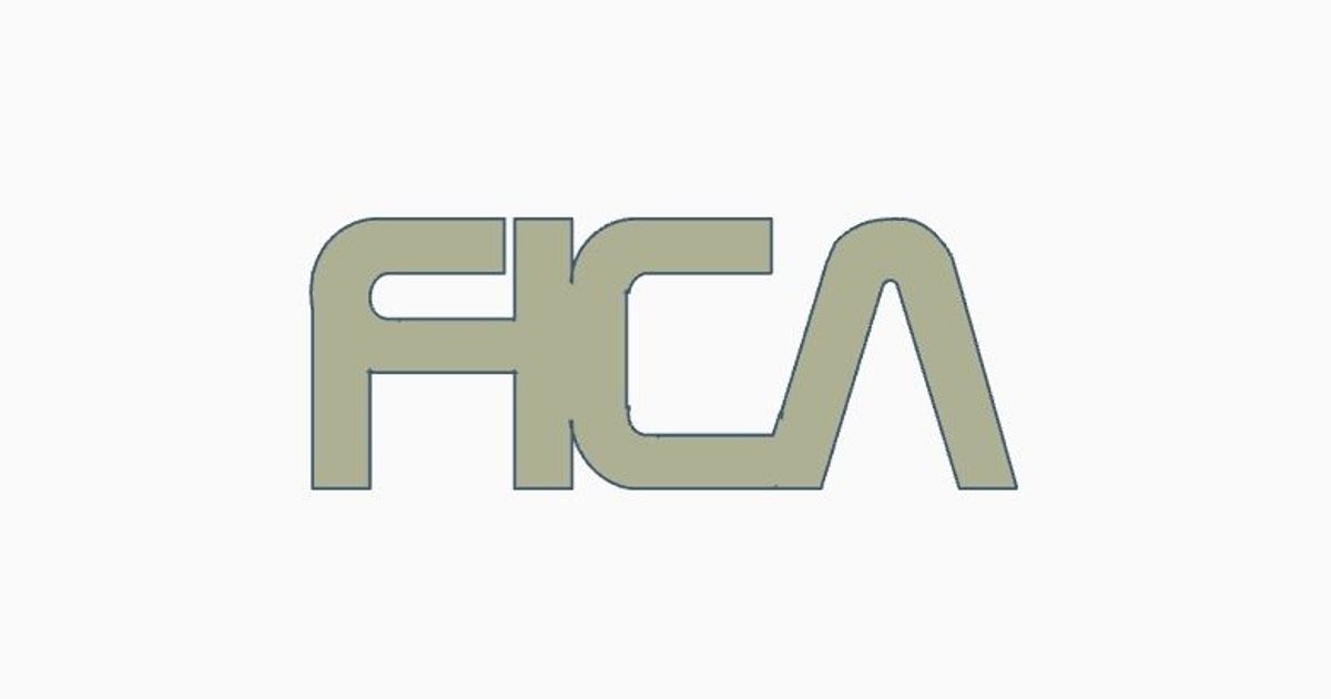 F.I.C.A. logo with NASA fonts by funCoolio | Download free STL model ...