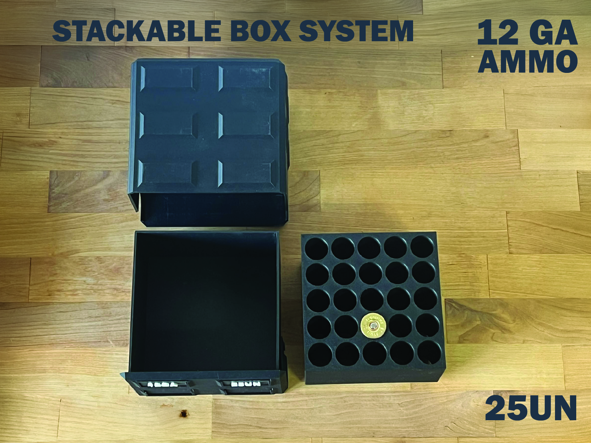 Stackable Ammo Box Double Tall 12 GAUGE — STL Grátis | 3DFinder