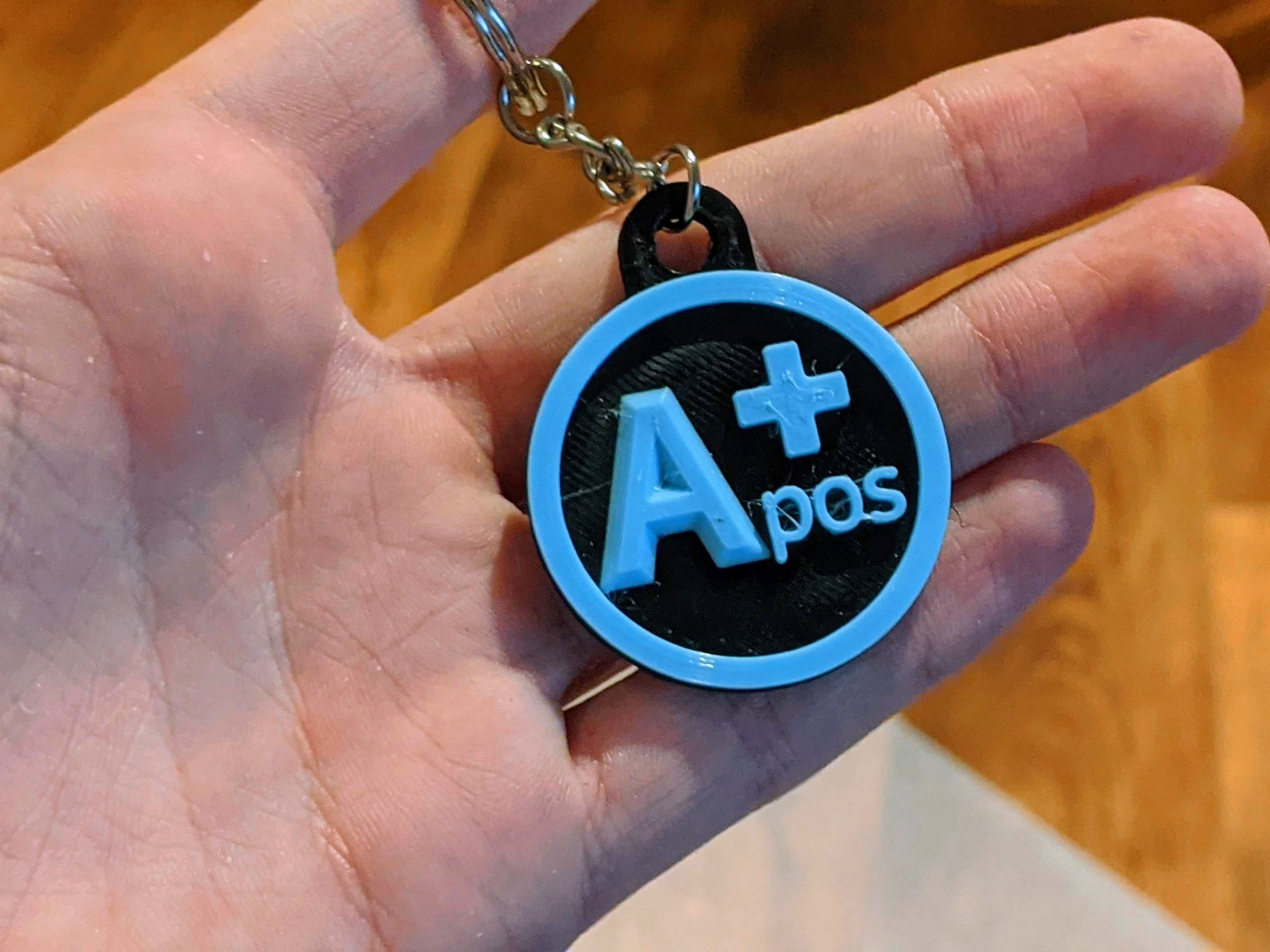 Blood Type Keychain - With NFC Tag by Max Siebenschläfer | Download ...