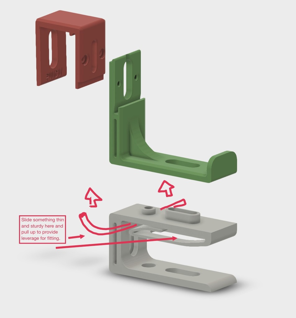 Modular Hook For Helmets and Things by Borderbox | Download free STL ...