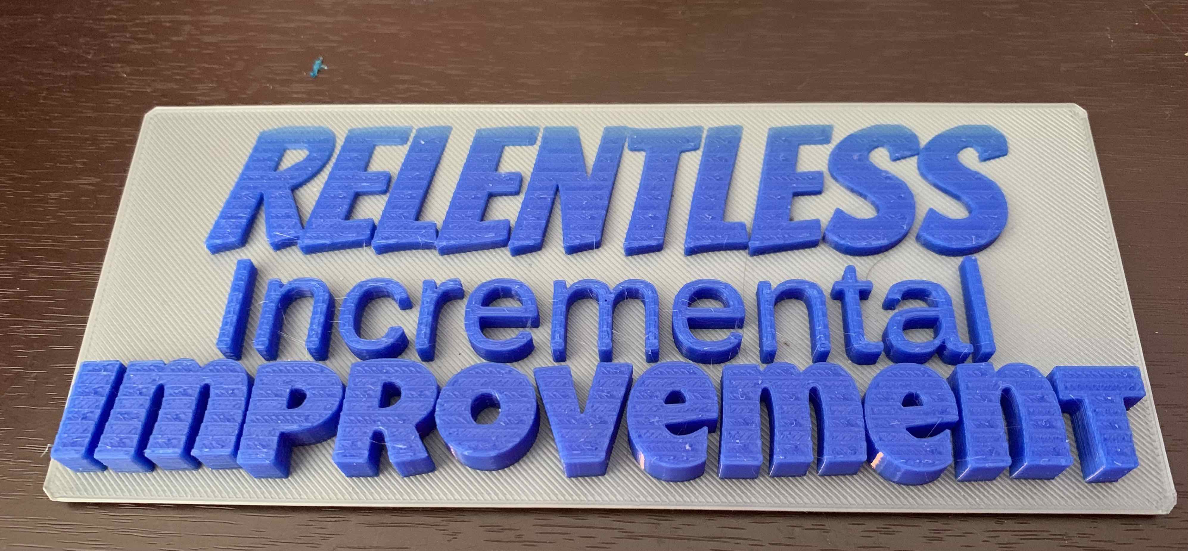 RELENTLESS incremental IMPROVEMENT by PrintingD | Download free STL ...