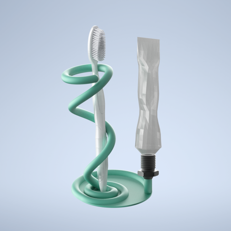 toothbrush holder - filament spiral by JustTry | Download free STL ...