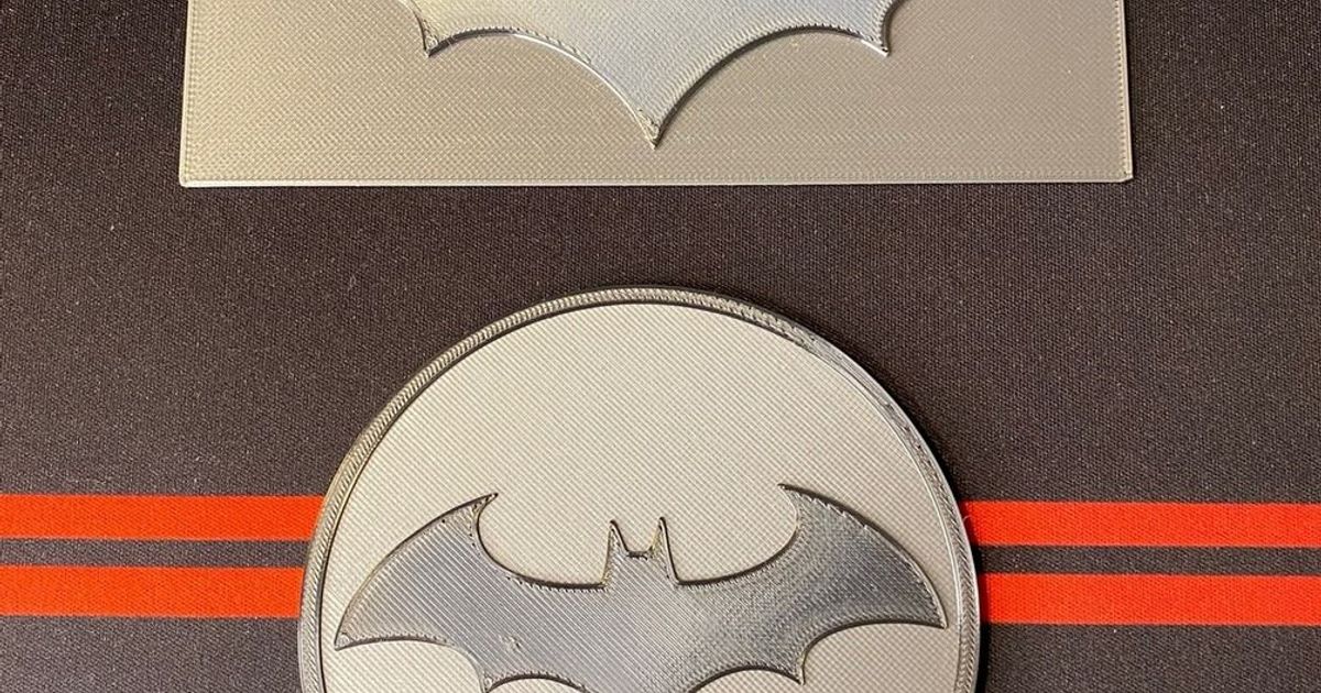 Batman Arkham Logo & Coaster by nerdyviews | Download free STL model ...