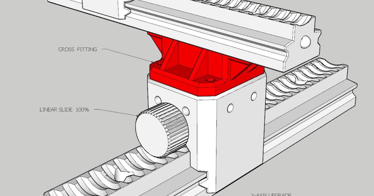CROSS FITTING for Linear Slide by Alexander | Download free STL model ...