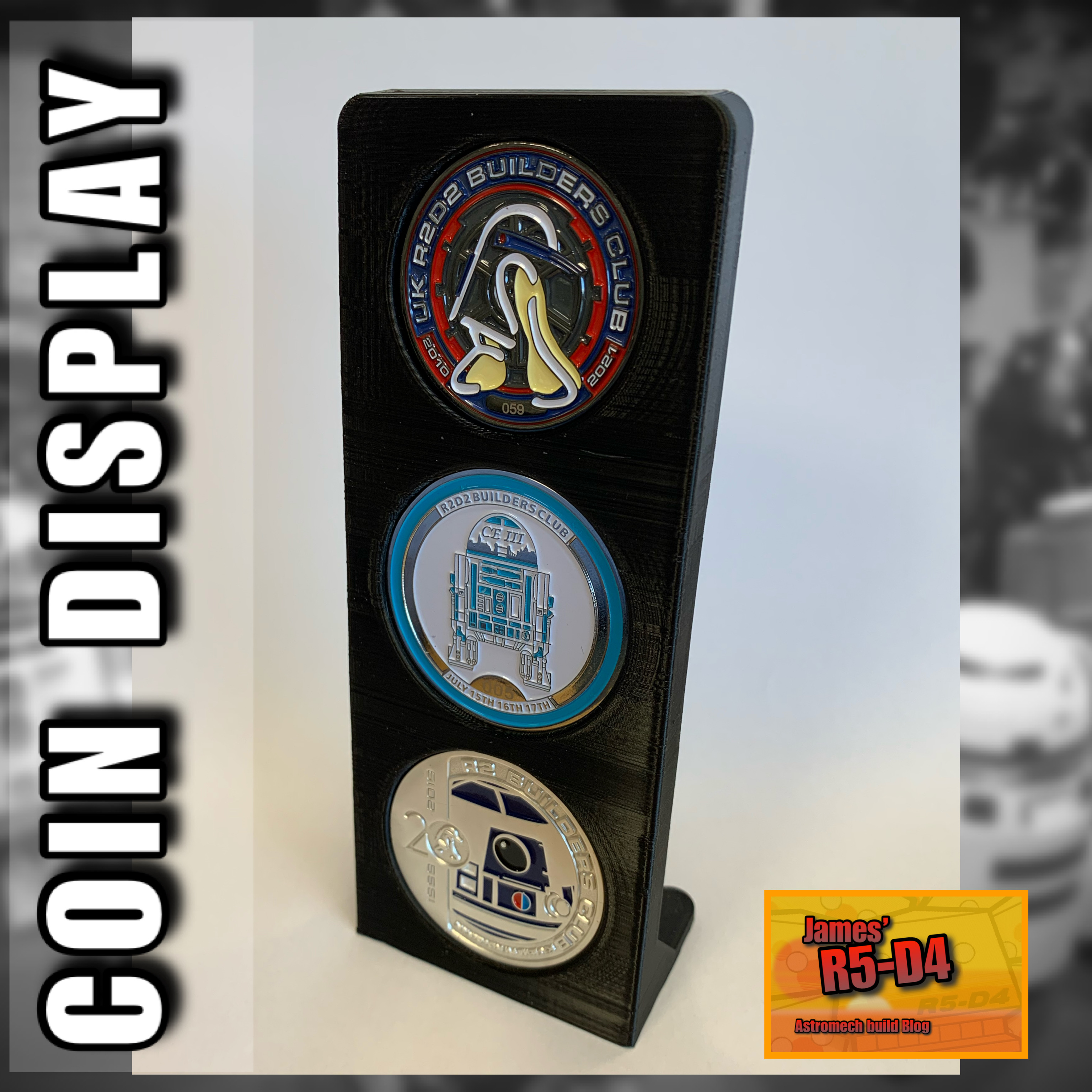 R2-D2 Club coin display stands by JamesR5D4 | Download free STL model ...
