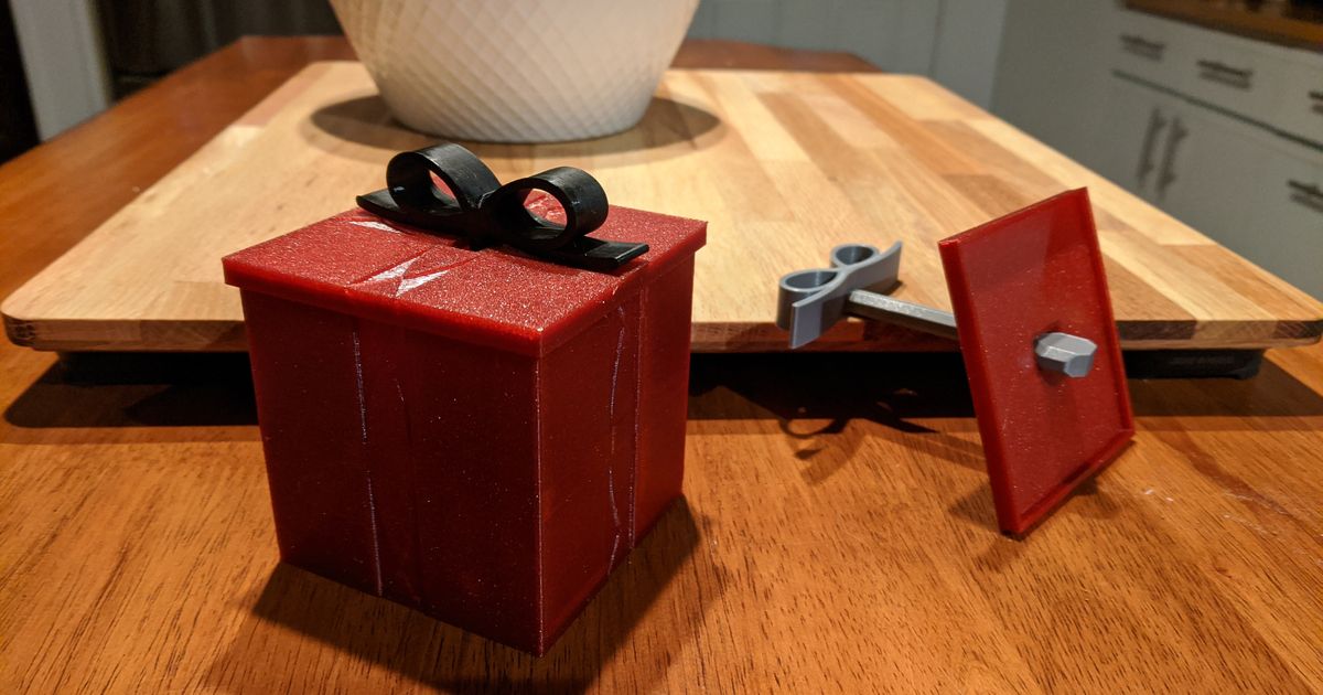 Gift Box with Latch/Bow! by Tony Goes Riding | Download free STL model ...