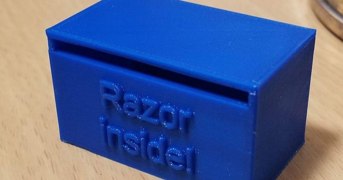 Customizable DE razor disposal box by Red Haniwa | Download free STL ...