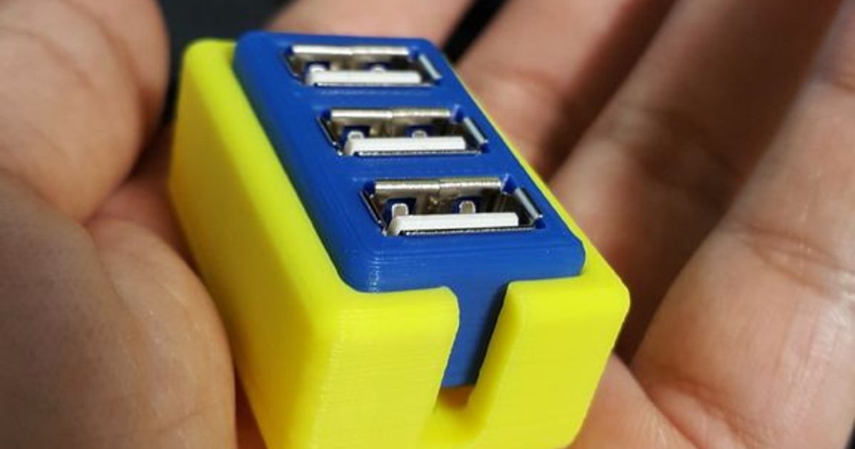 Parametric USB charging hub by Red Haniwa | Download free STL model ...