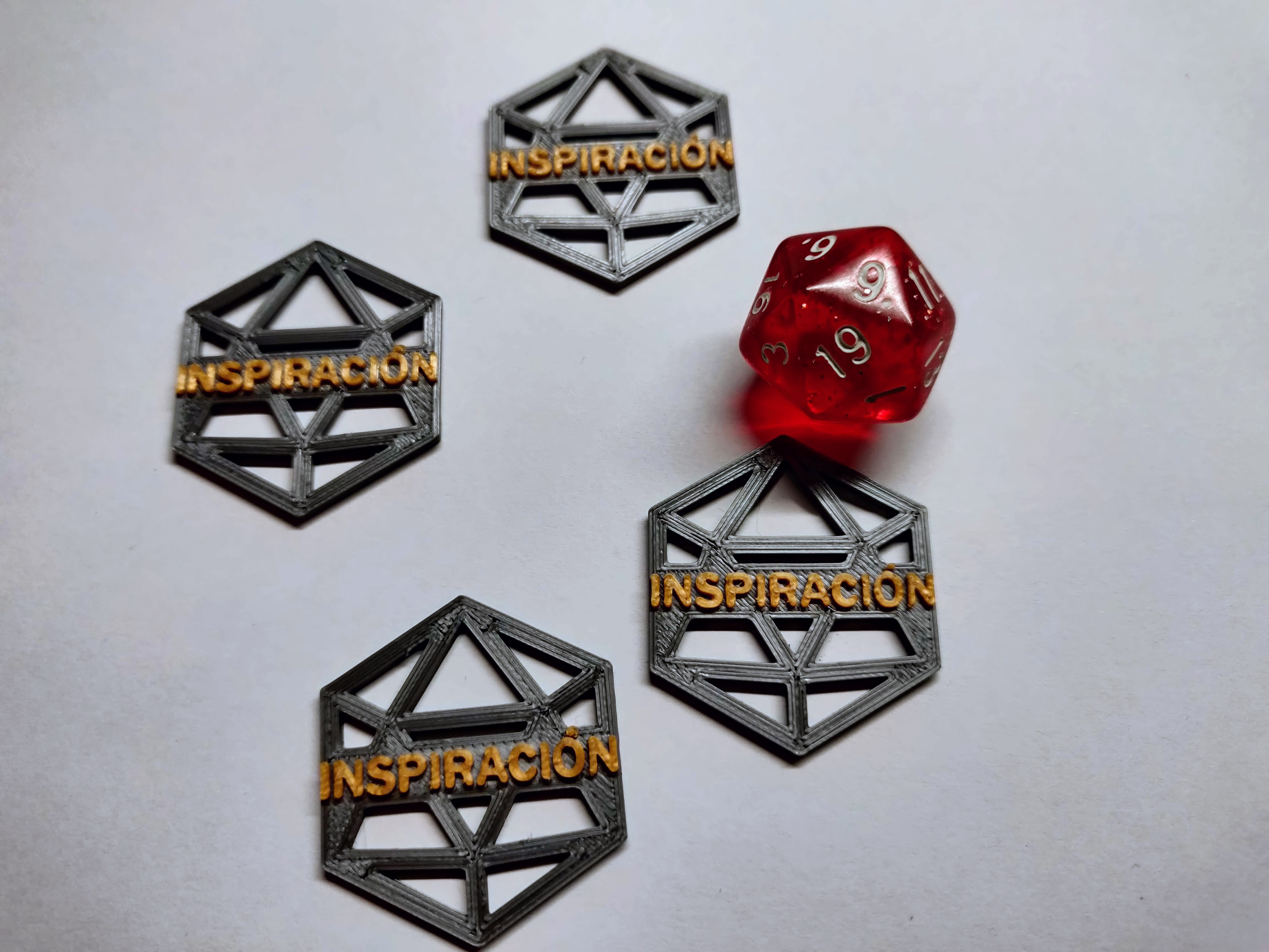 Token Inspiración para dragones y mazmorras / Inspiration Token for d&d ...