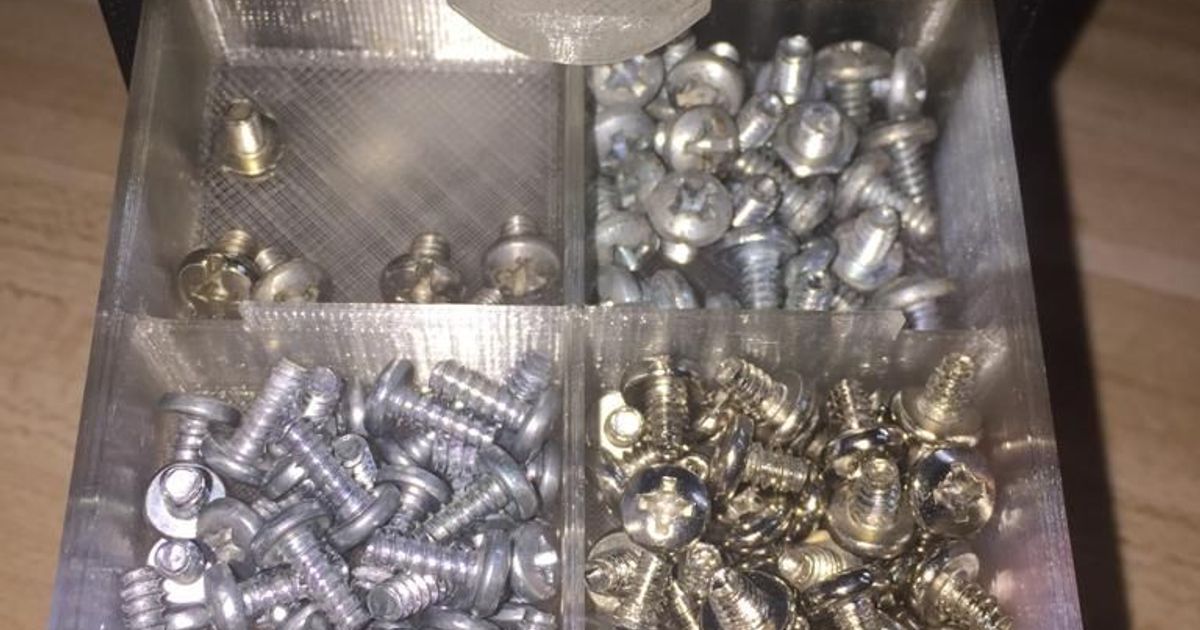 4 Square Divider drawer for Resistor box by Armand | Download free STL ...