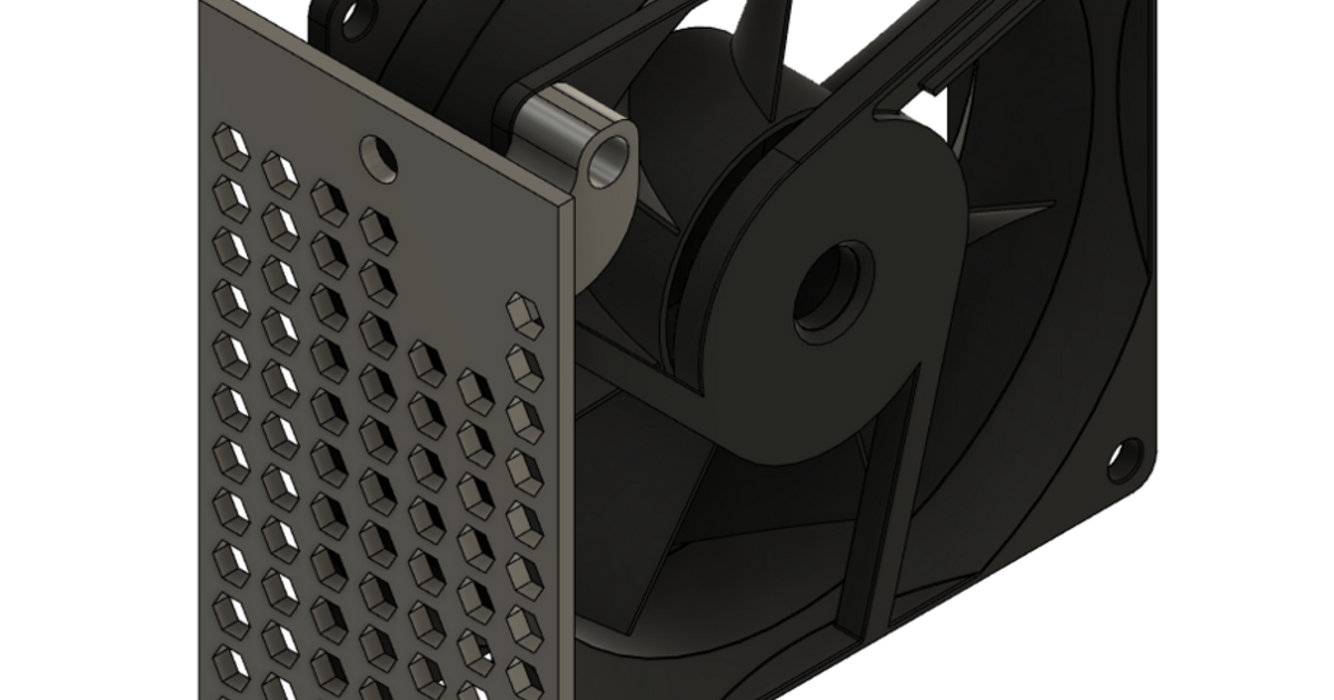 80mm Fan Rack Mount on a modular system 19" 2U by LeDomme | Download ...