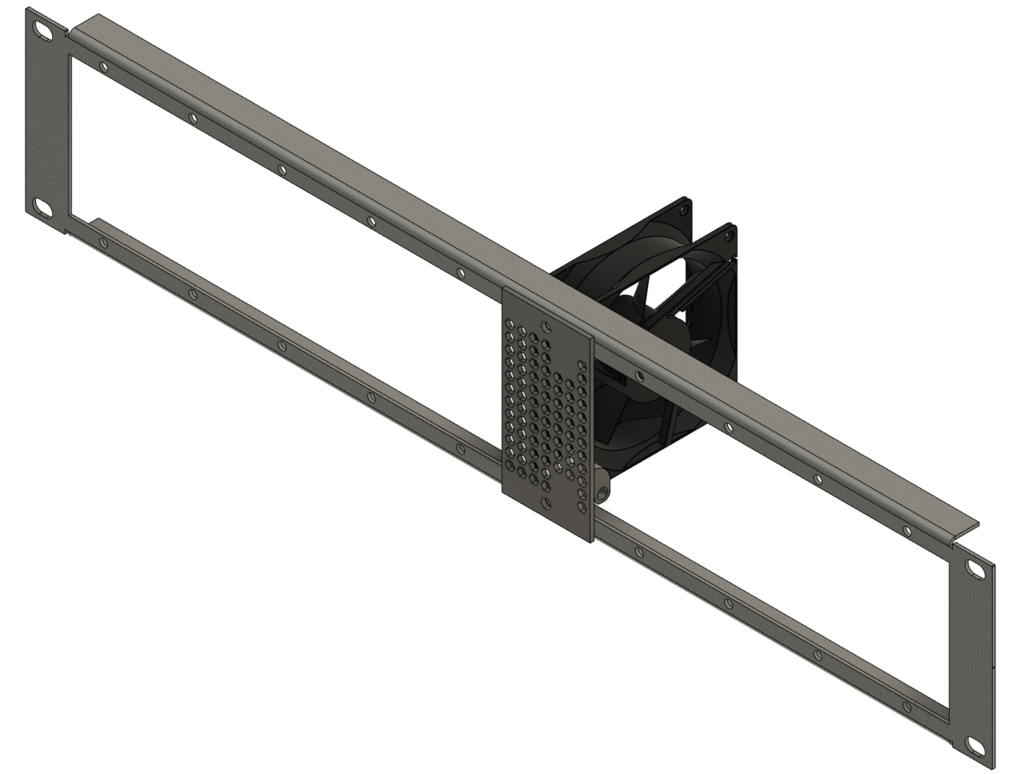 80mm Fan Rack Mount on a modular system 19" 2U by LeDomme | Download ...