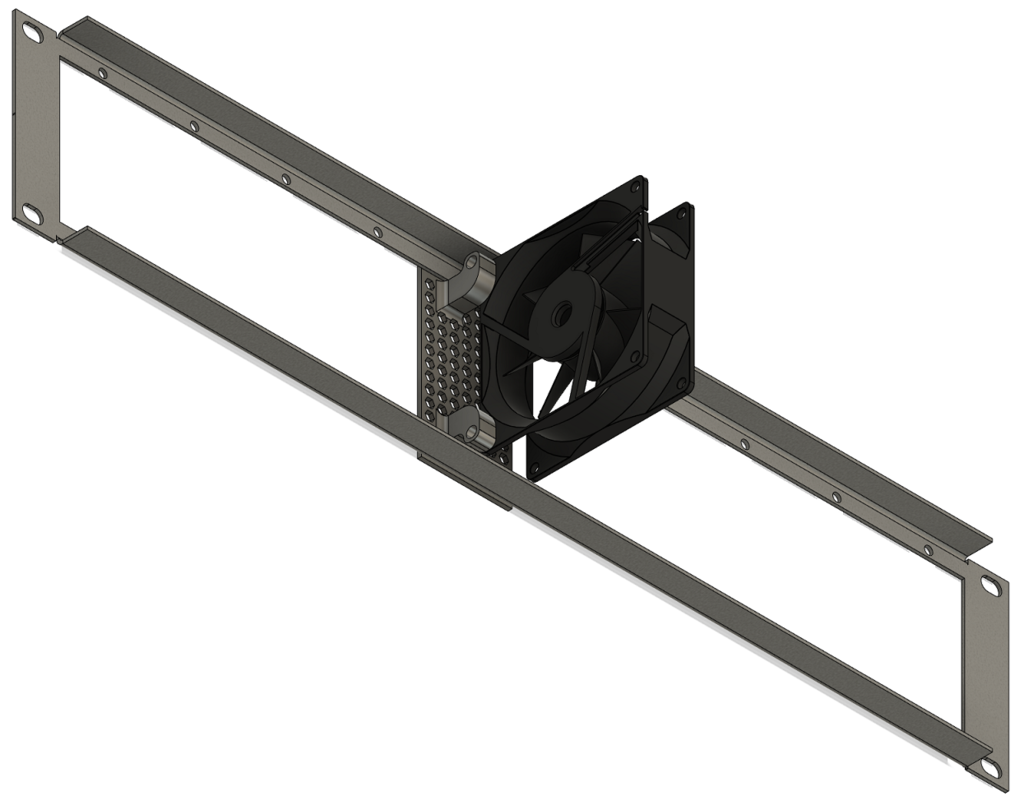 80mm Fan Rack Mount on a modular system 19" 2U by LeDomme | Download ...