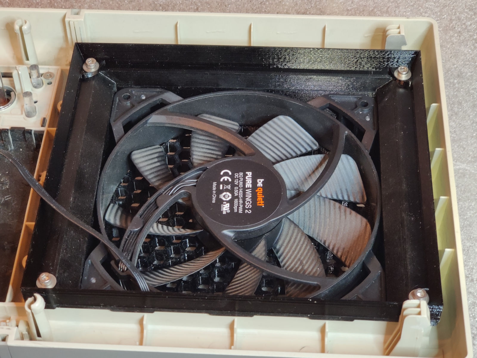 Front Fan Mount for HDD Drive Cage in a DIY NAS Server by Walter Layher ...