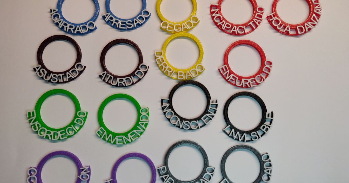 Indicadores de estados para dragones y mazmorras / Tabletop Condition ...