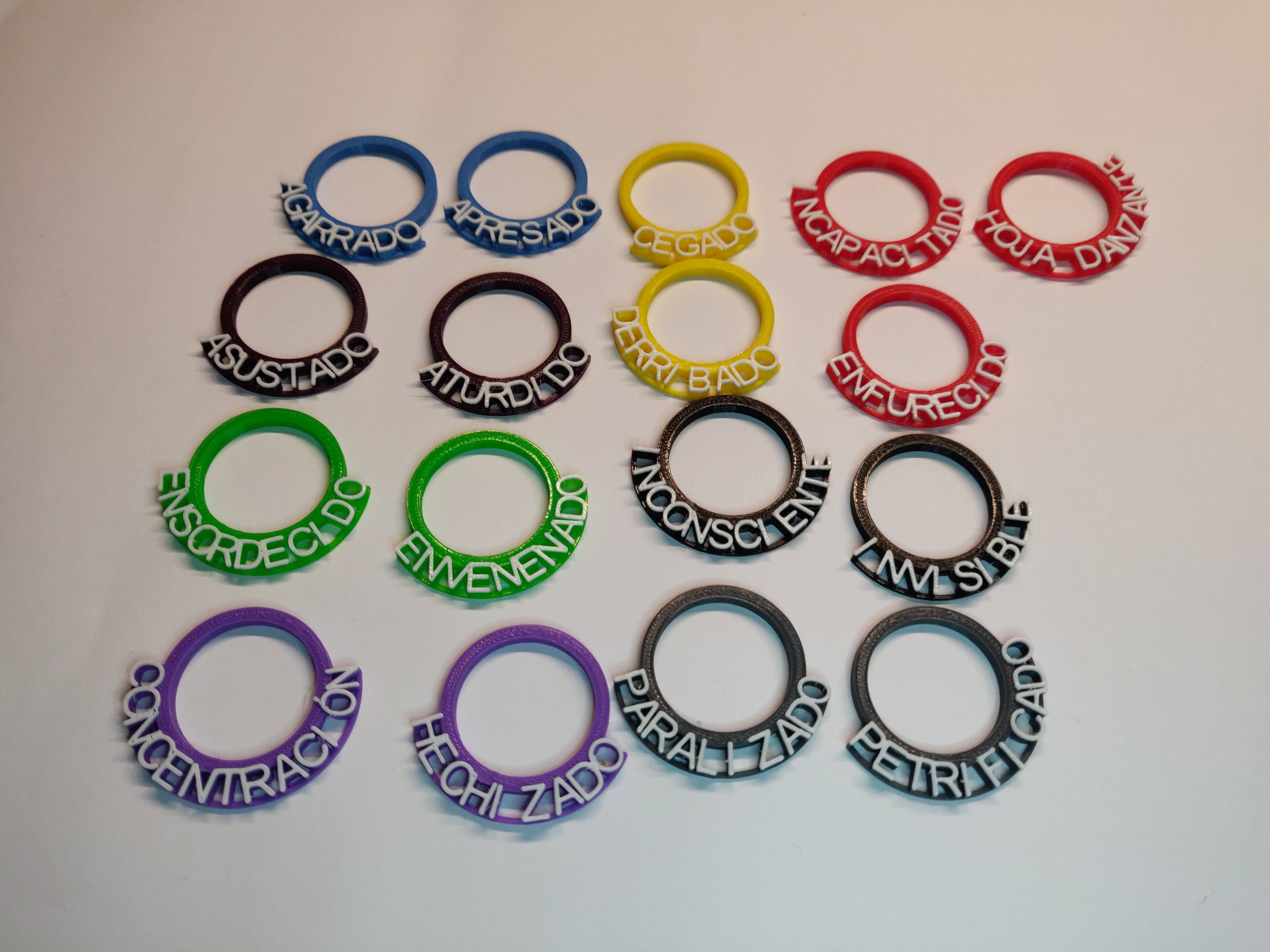 Indicadores de estados para dragones y mazmorras / Tabletop Condition ...