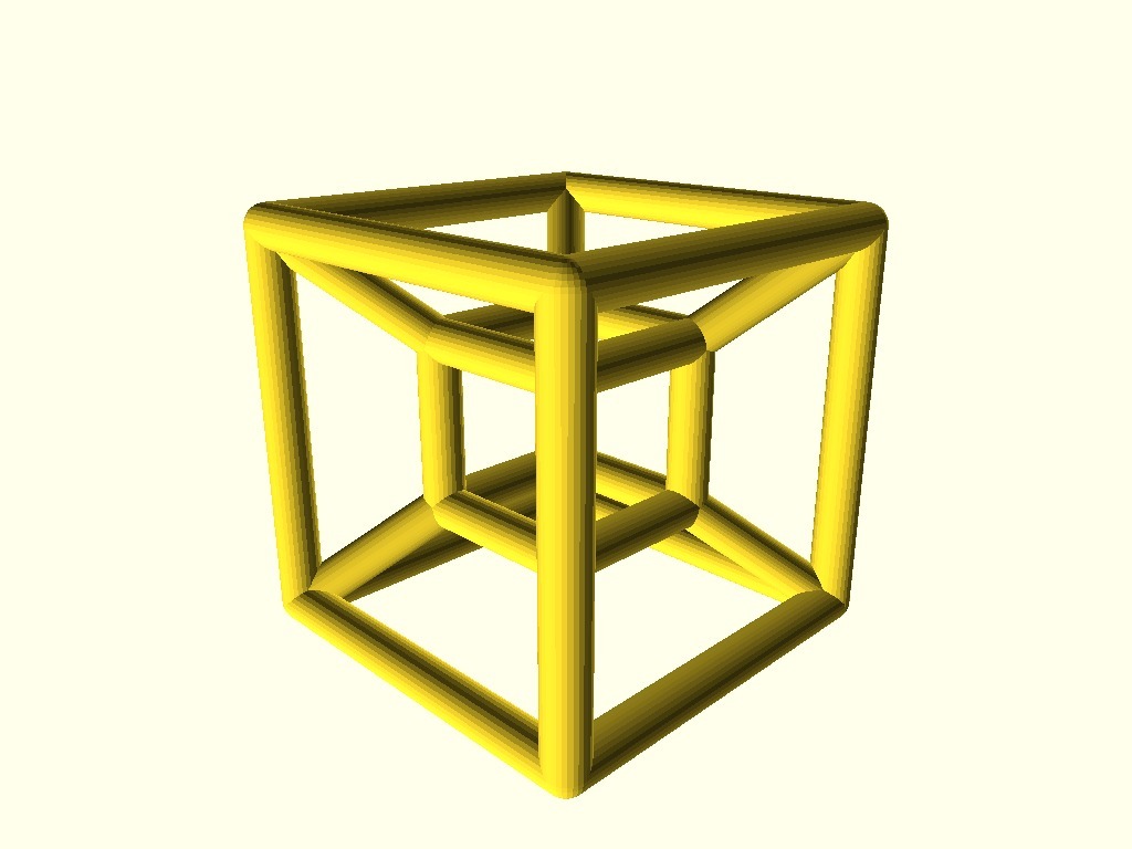 Customizable Tesseract by anventia | Download free STL model ...