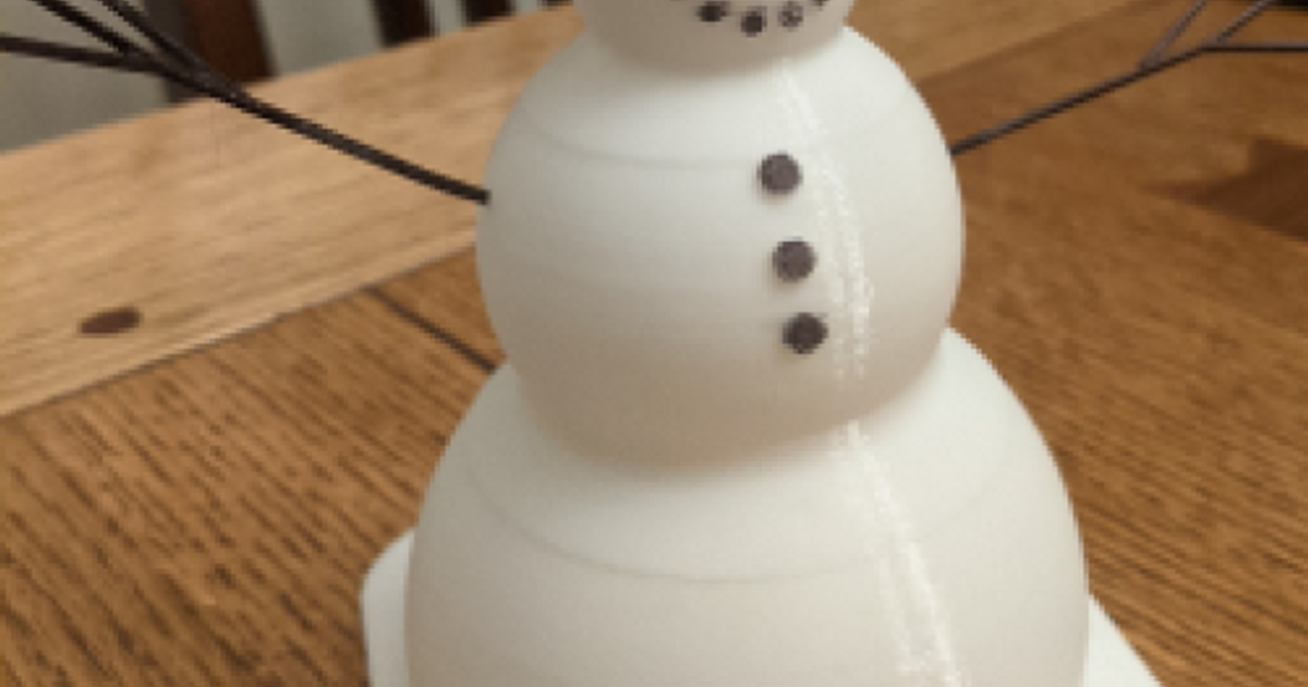 Snowman V2 by Badger | Download free STL model | Printables.com