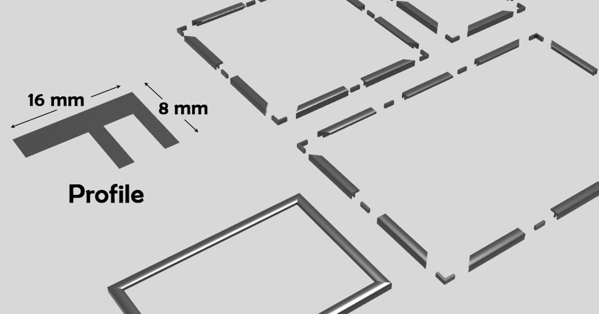 Modular Picture Frame Kit by paul020559 | Download free STL model ...