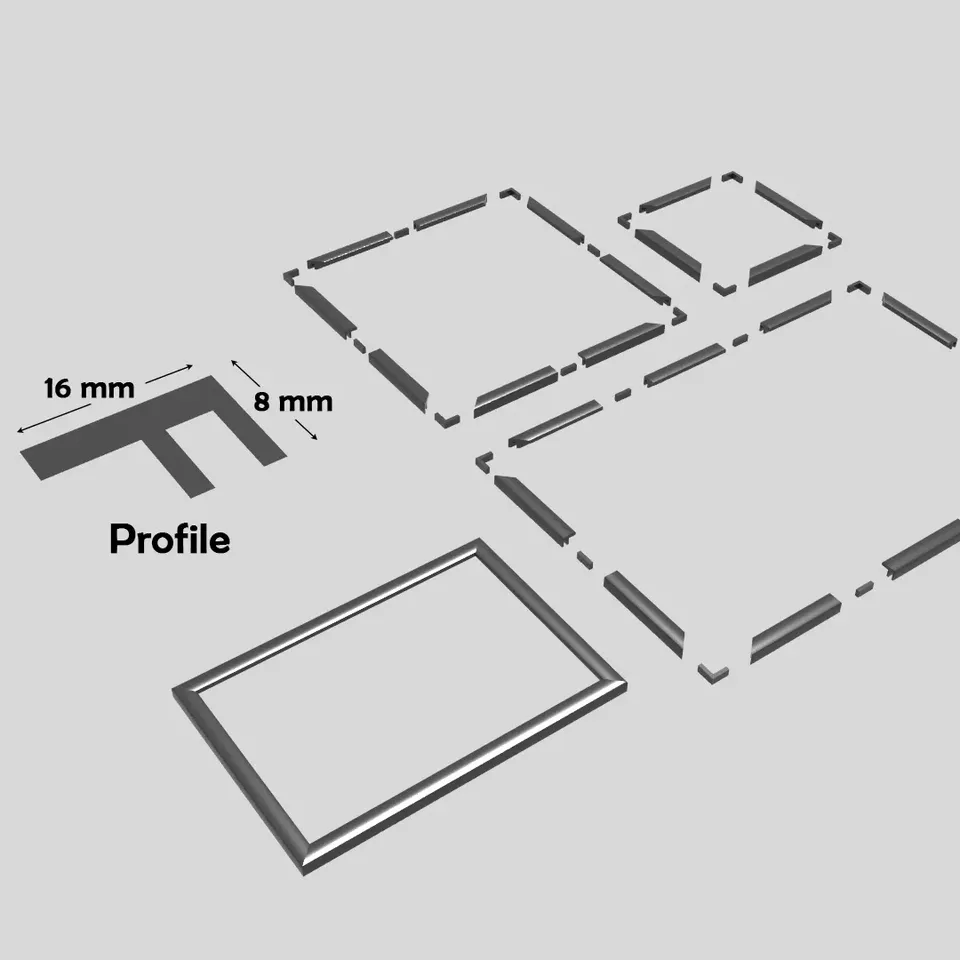 Modular Picture Frame Kit by paul020559 | Download free STL model | Printables.com