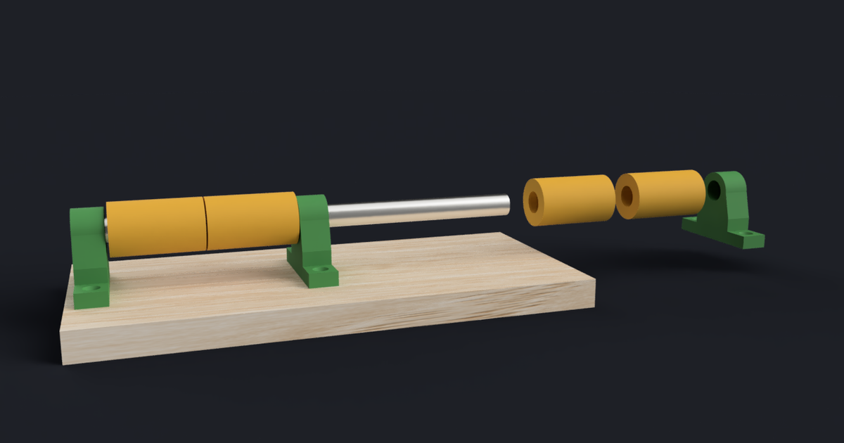 Home made roller stand parts by Le John | Download free STL model ...