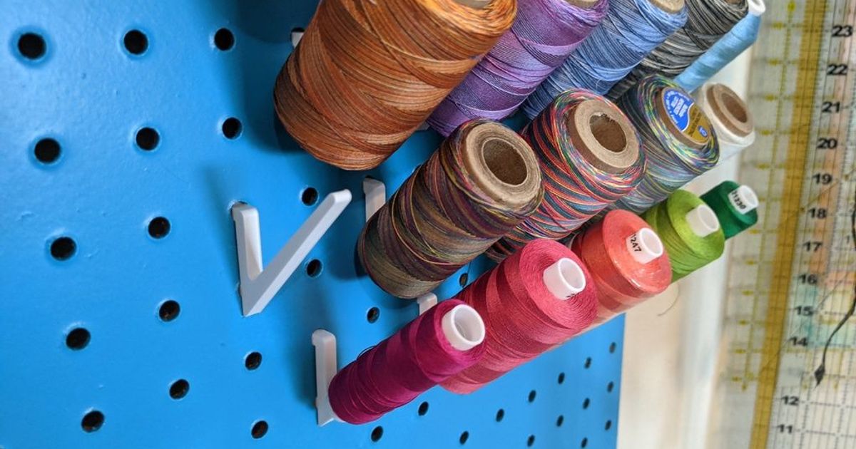 Peg Board Thread Spool Hook by AeroSteveO | Download free STL model ...