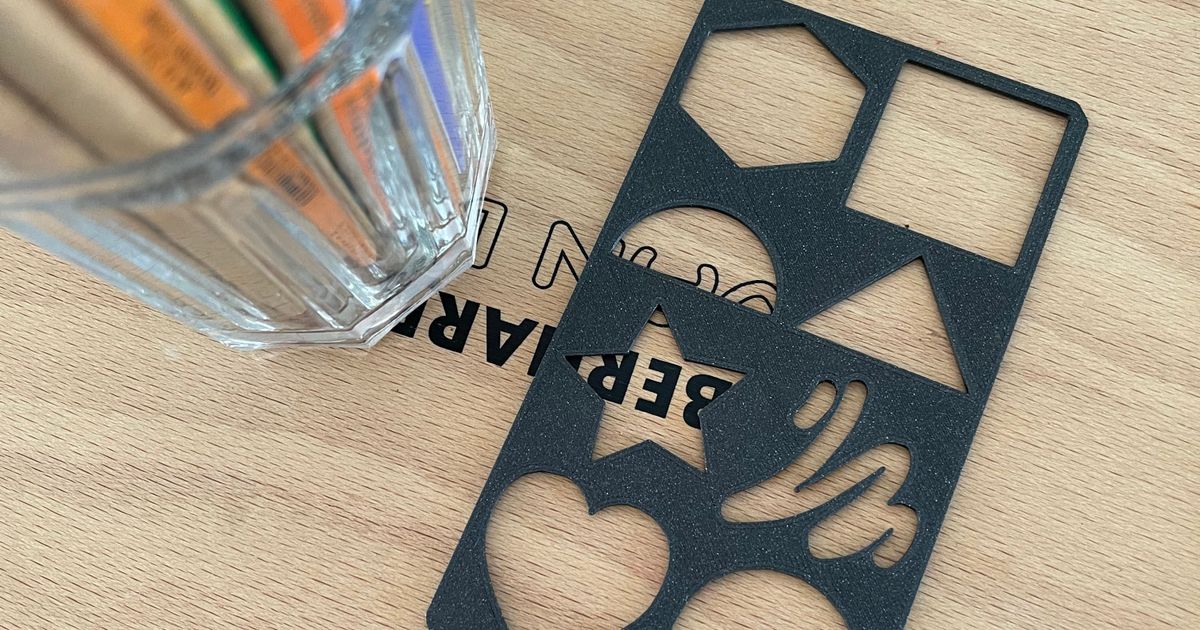 Kids' Drawing Stencils with Basic Shapes by kb | Download free STL ...