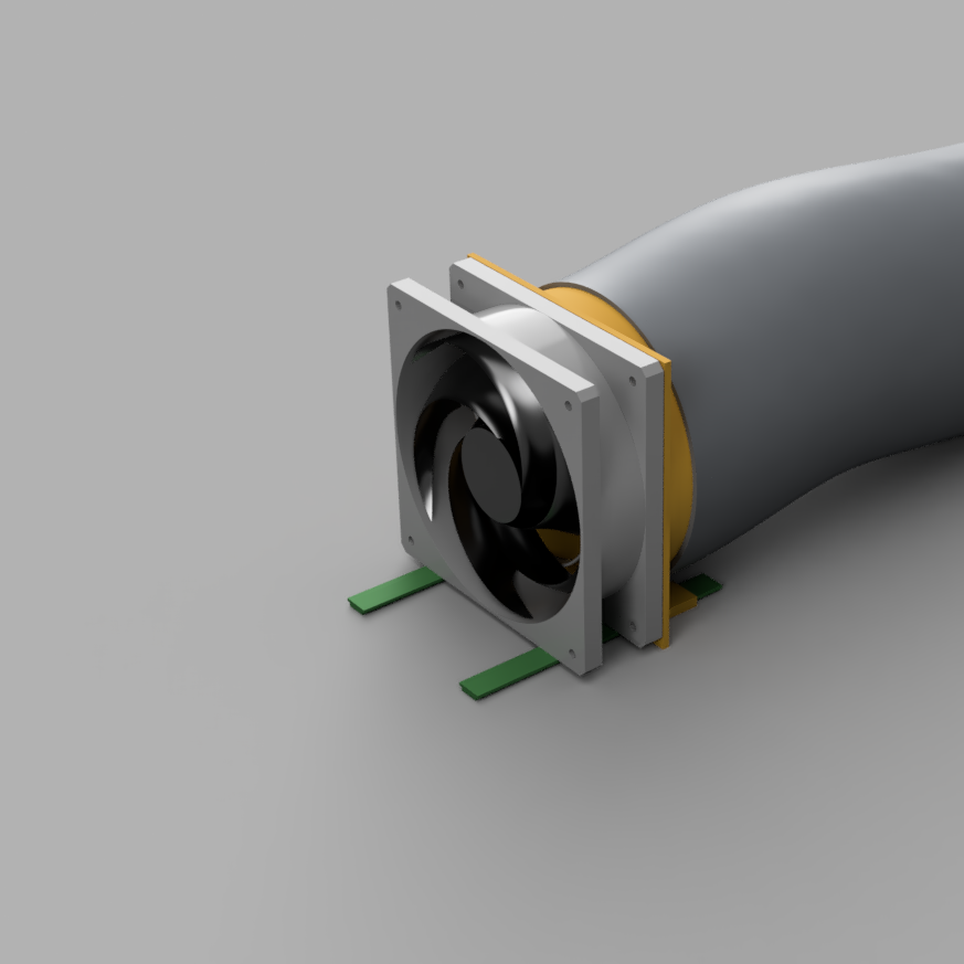 80mm fan connector for flexible ventilation duct by Le John | Download ...