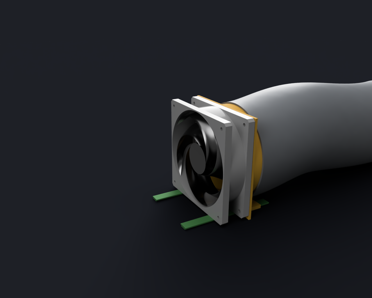 80mm fan connector for flexible ventilation duct by Le John | Download ...