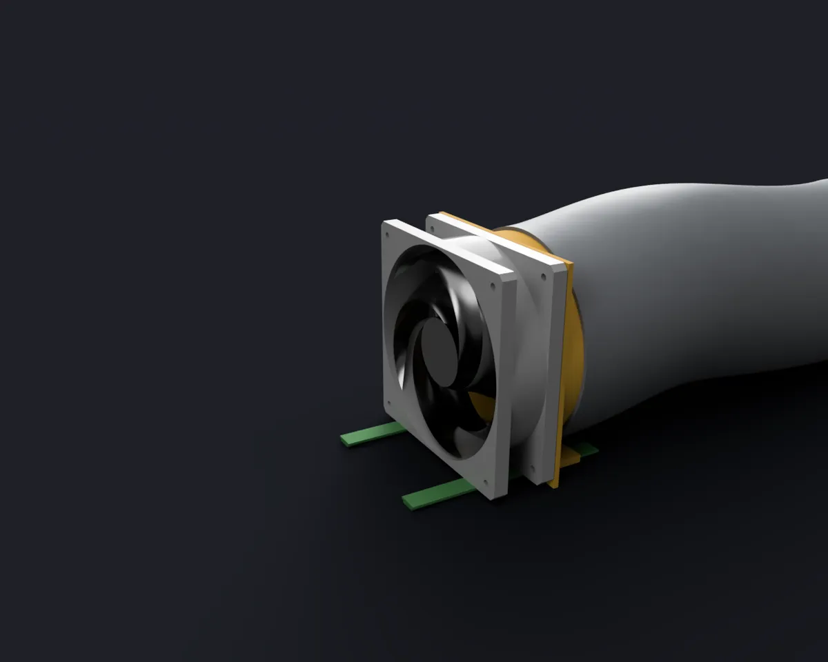 80mm fan connector for flexible ventilation duct by Le John | Download ...