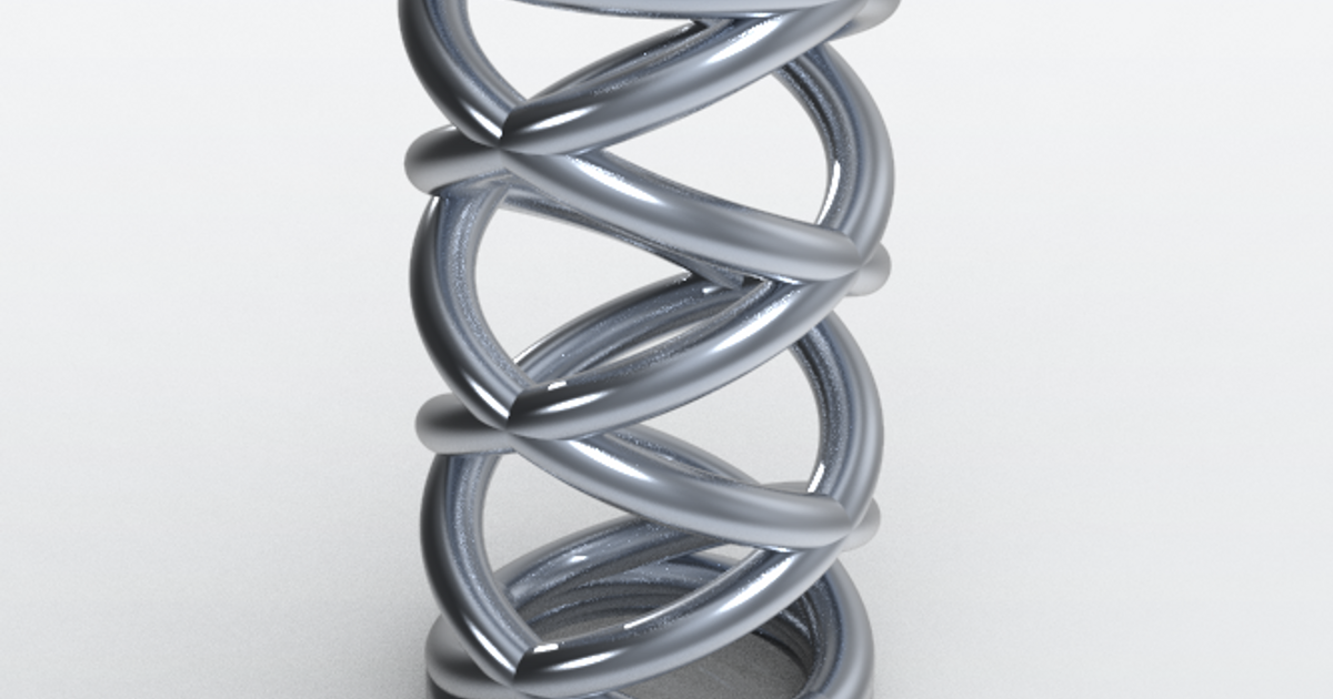 Quadruple Compression Spring by Janne | Download free STL model ...