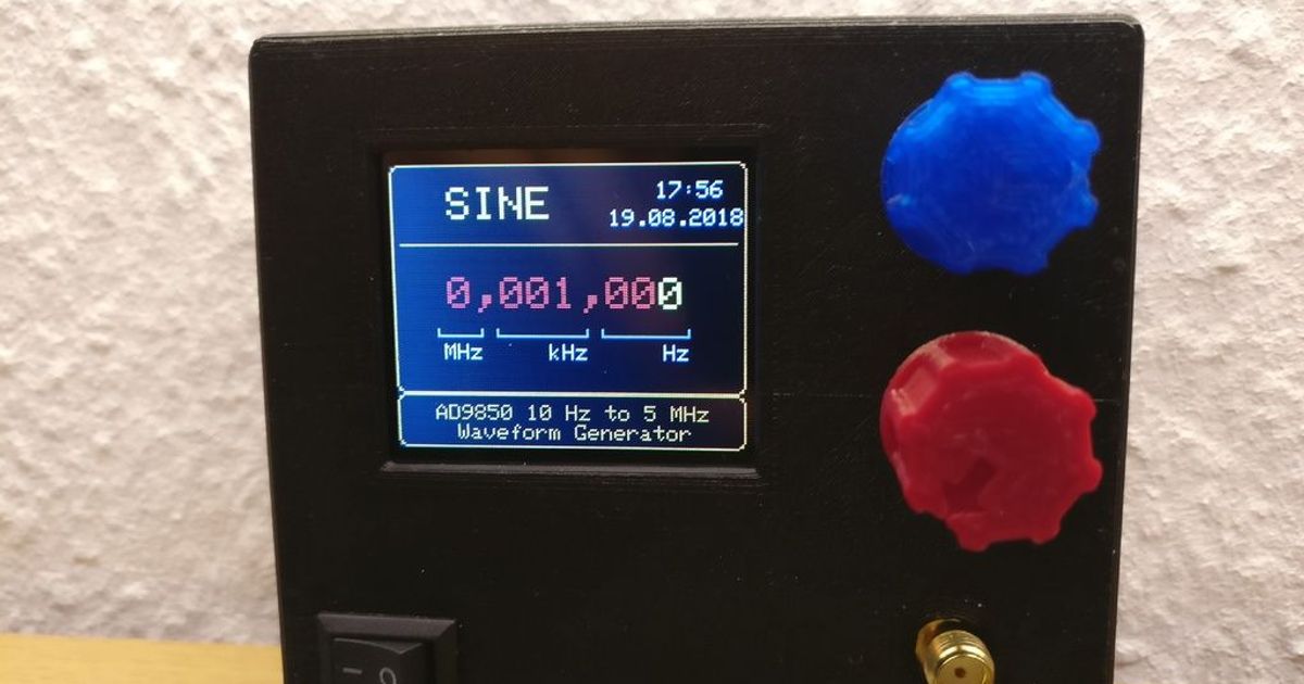 Graphical Waveform Signal Generator Case W Arduino Pro Mini And Ad9833
