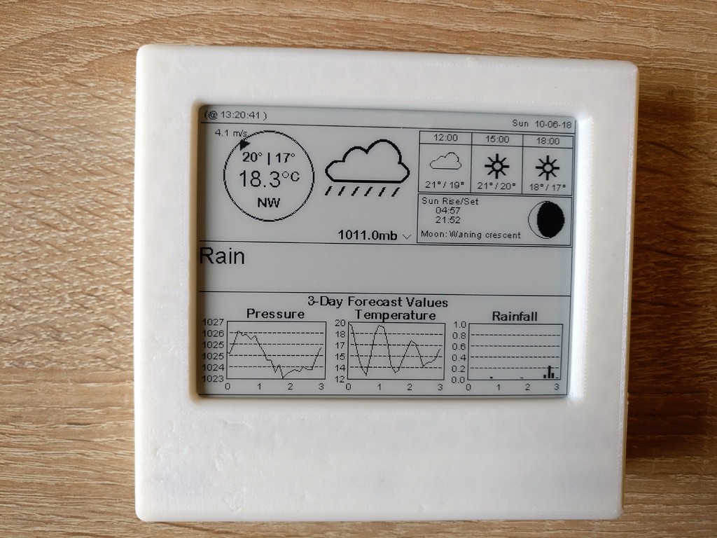 4.2" E-Paper Weather Station w/ ESP32 - Case by WiZeus | Download free ...