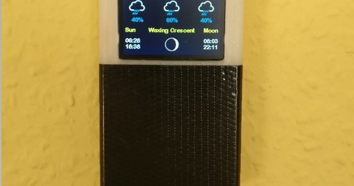 ESP8266 Weather Station with 2.2" TFT Screen (WiFi) by WiZeus ...